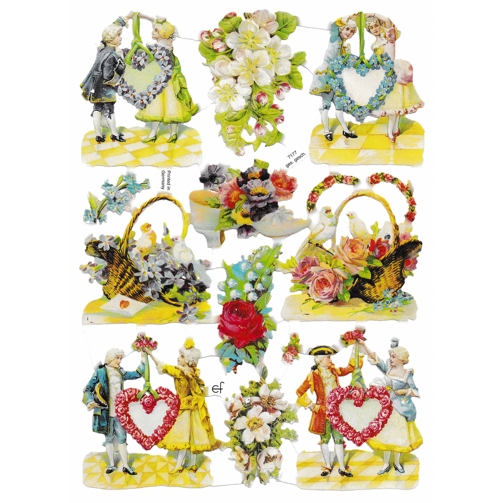 Vintage Lithography Sheet Flowers | 101 - Meissa print