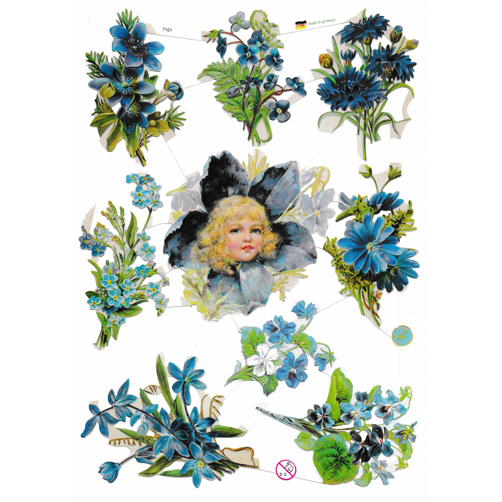 Vintage Lithography Sheet Flowers | 103 - Meissa print