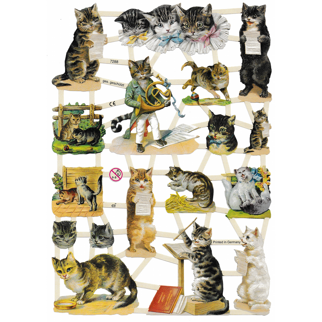Die Cut Paper Scraps - Cats | 11 - Meissa print