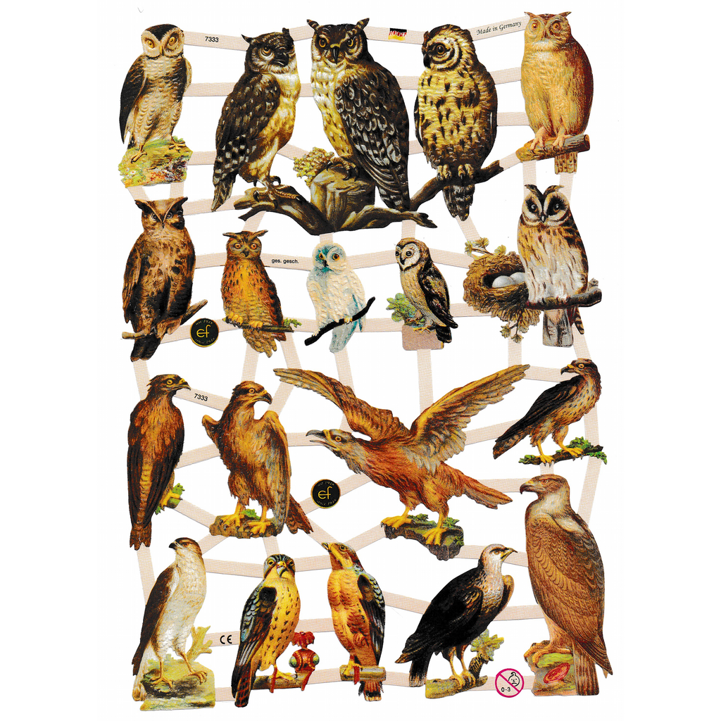 Vintage Lithography Sheet Owls | 118 - Meissa print