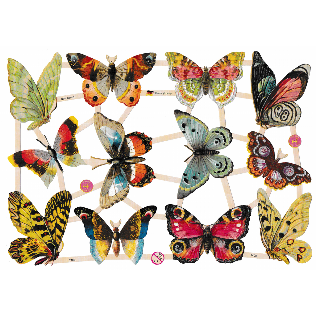 Vintage Lithography Sheet Butterflies | 126 - Meissa print
