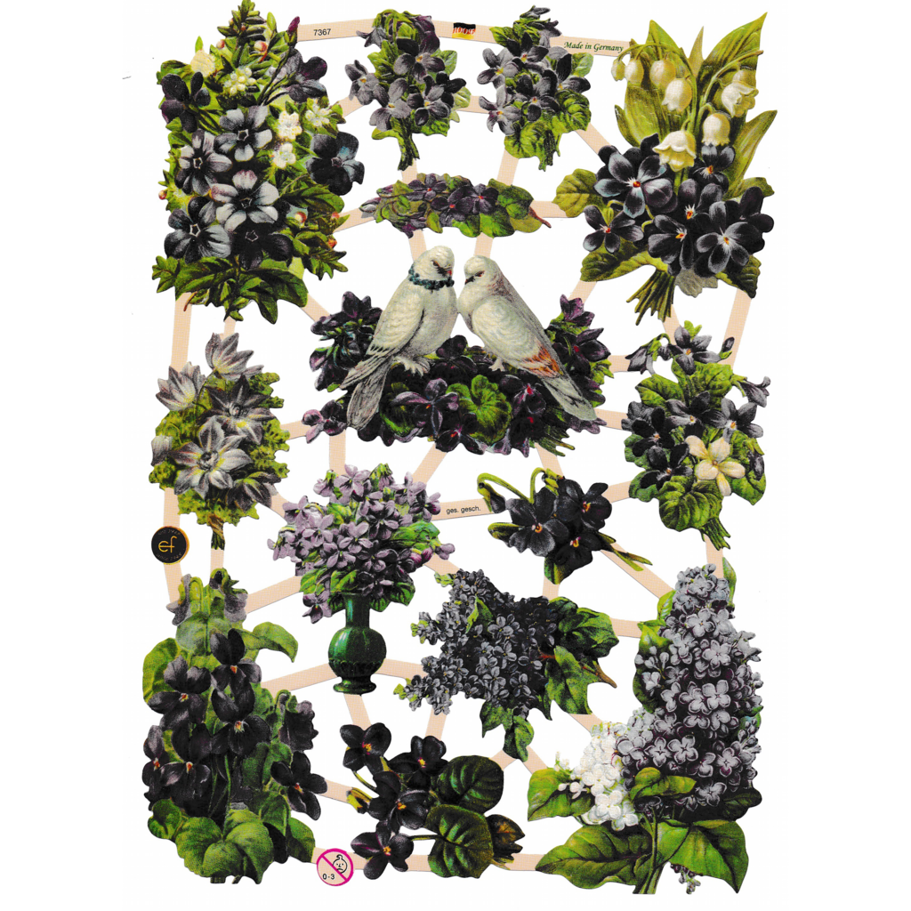 Vintage Lithography Sheet Flowers | 144 - Meissa print