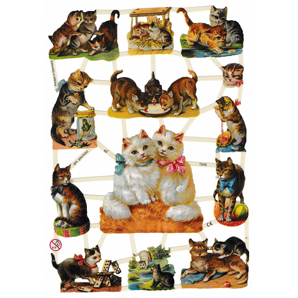 Vintage Lithography Sheet Cats | 7 - Meissa print