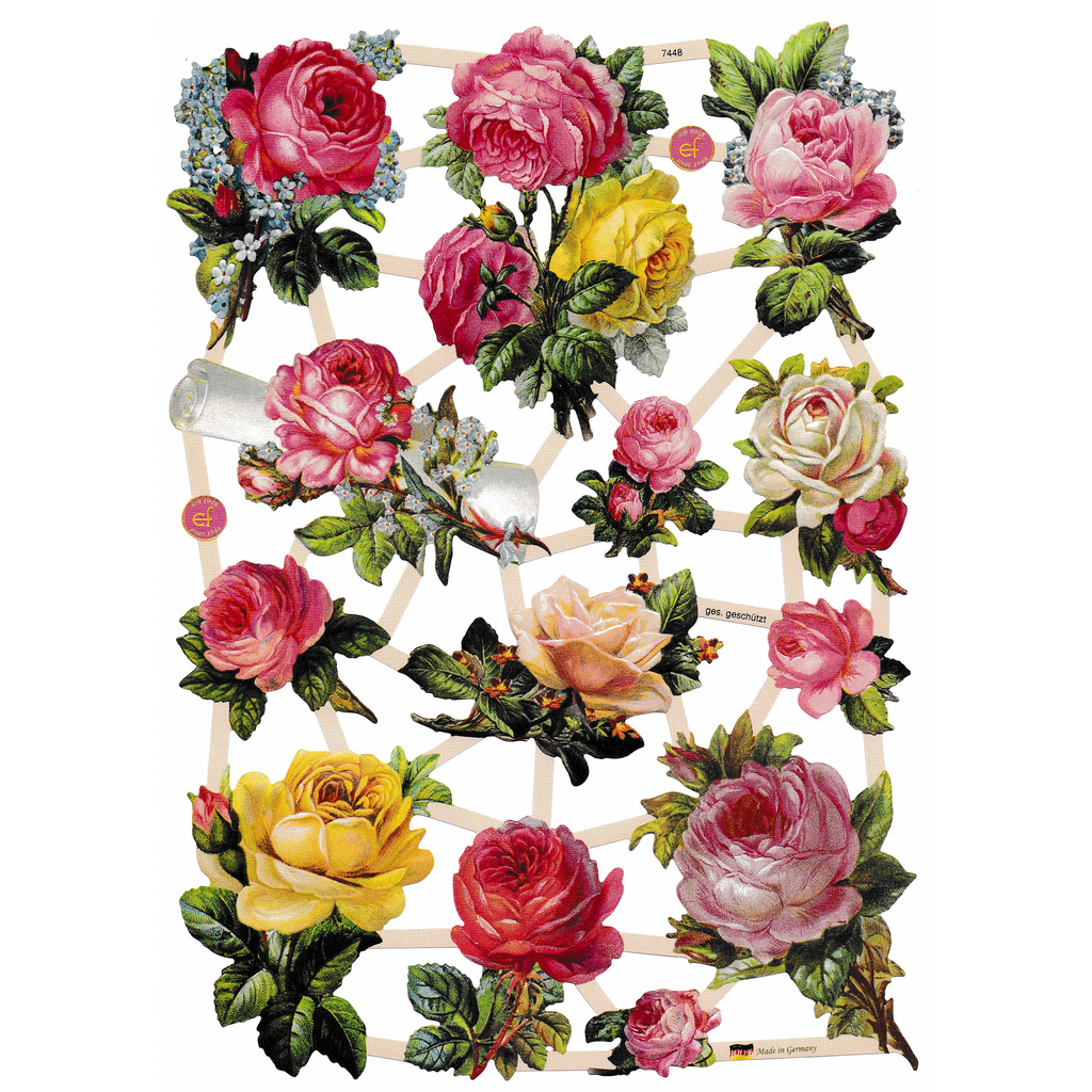 Vintage Lithography Sheet Flowers | 85 - Meissa print