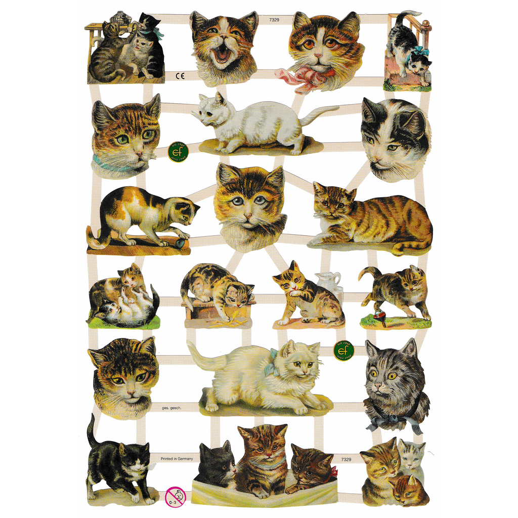 Die Cut Paper Scraps - Cats | 9 - Meissa print