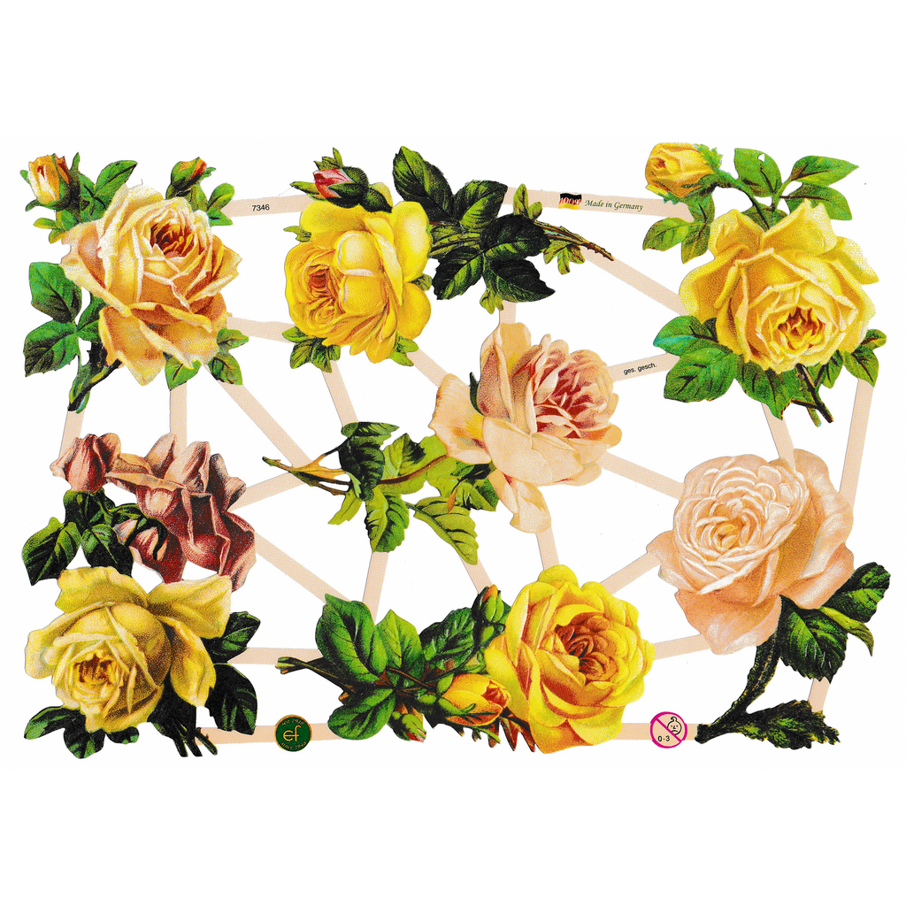 Vintage Lithography Sheet Flowers | 90 - Meissa print