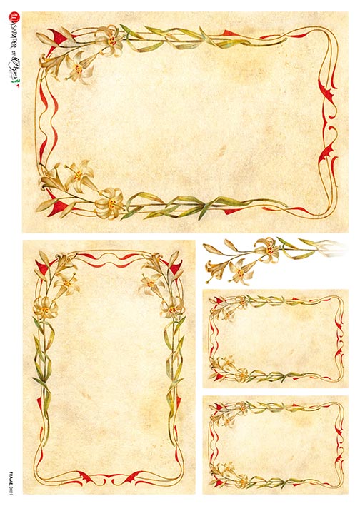 Rice Paper for Decoupage | A4 | Frames 0021 - Meissa print