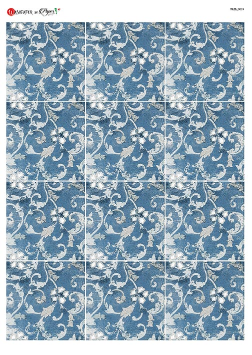 Rice Paper for Decoupage | A4 | Tiles 0024 - Meissa print