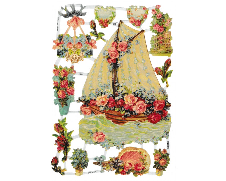 Vintage Lithography Sheet Roses | 177 - Meissa print