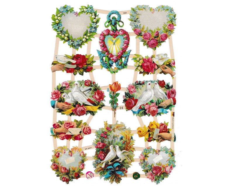 Vintage Lithography Sheet Valentine | 186 - Meissa print