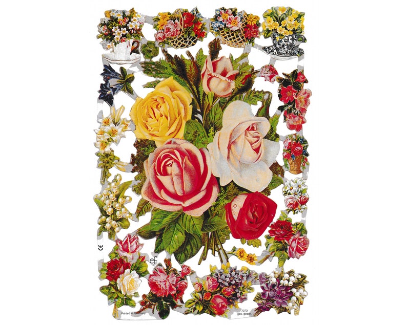 Vintage Lithography Sheet Flowers | 203 - Meissa print