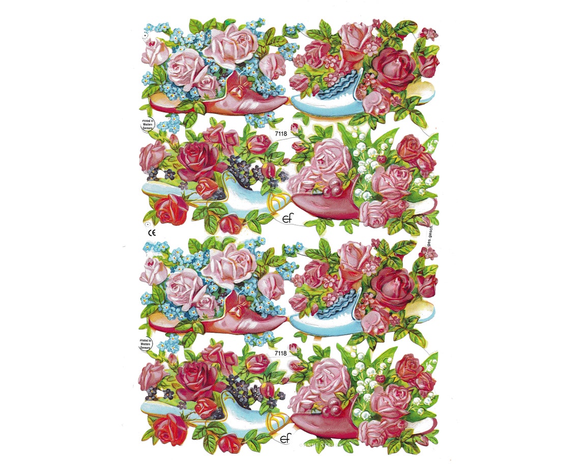 Vintage Lithography Sheet Flowers | 332 - Meissa print