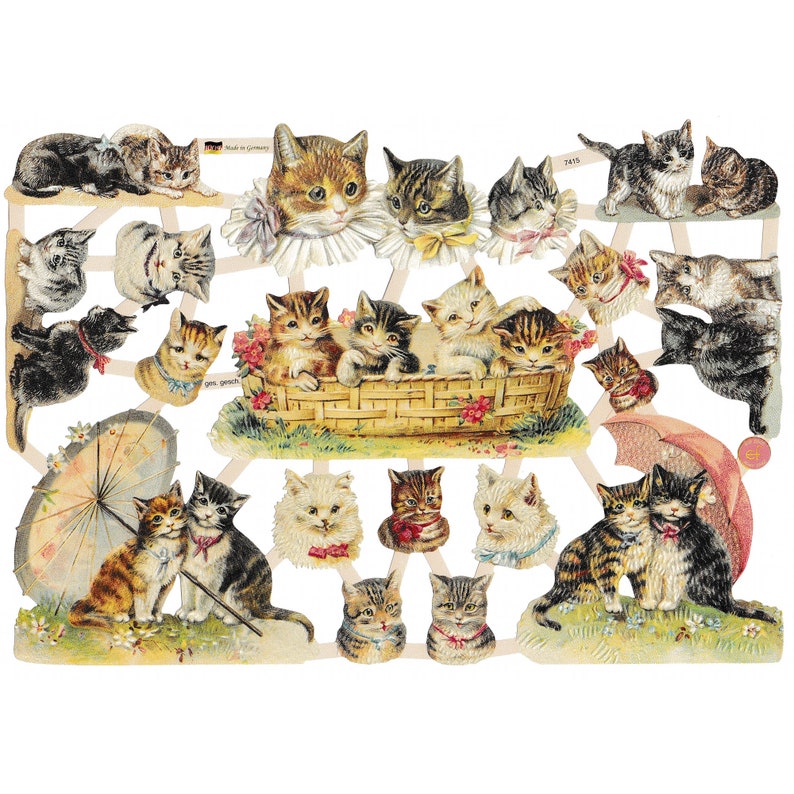 Vintage Lithography Sheet Cats |191 - Meissa print