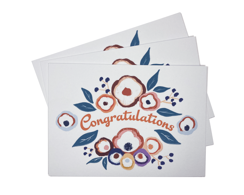 Illustrated Congratulations Postcard - Meissa print