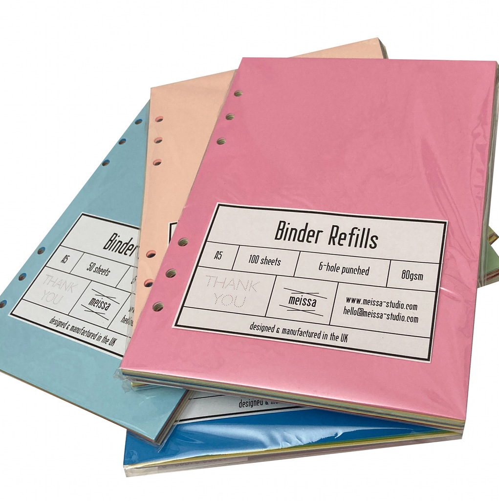 A5 Binder Refills | assorted colour mix - Meissa print