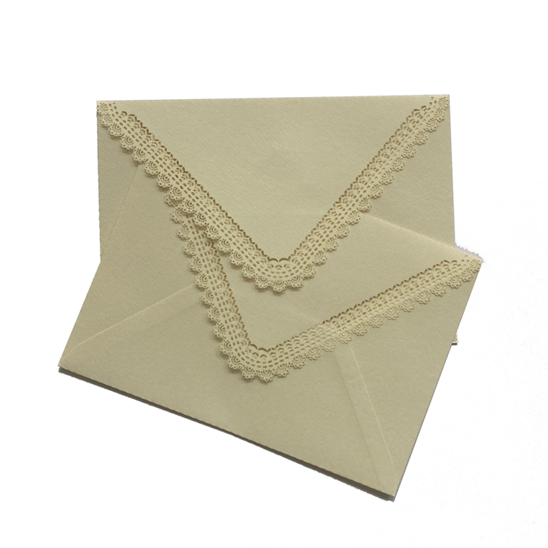 Lace Envelopes Set of 2 - Cream - meissa print