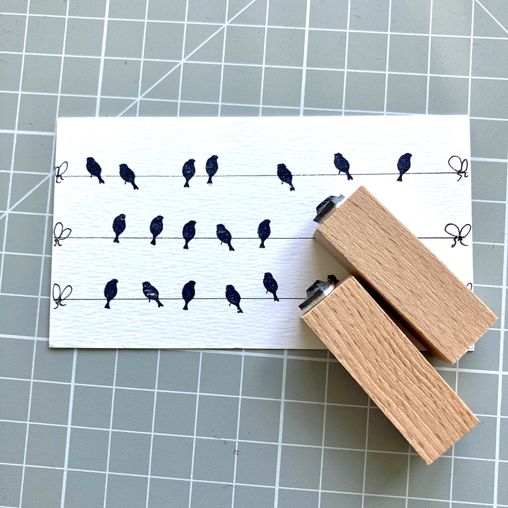 Stampkitchen - Two Birds Stamp Set - Meissa print