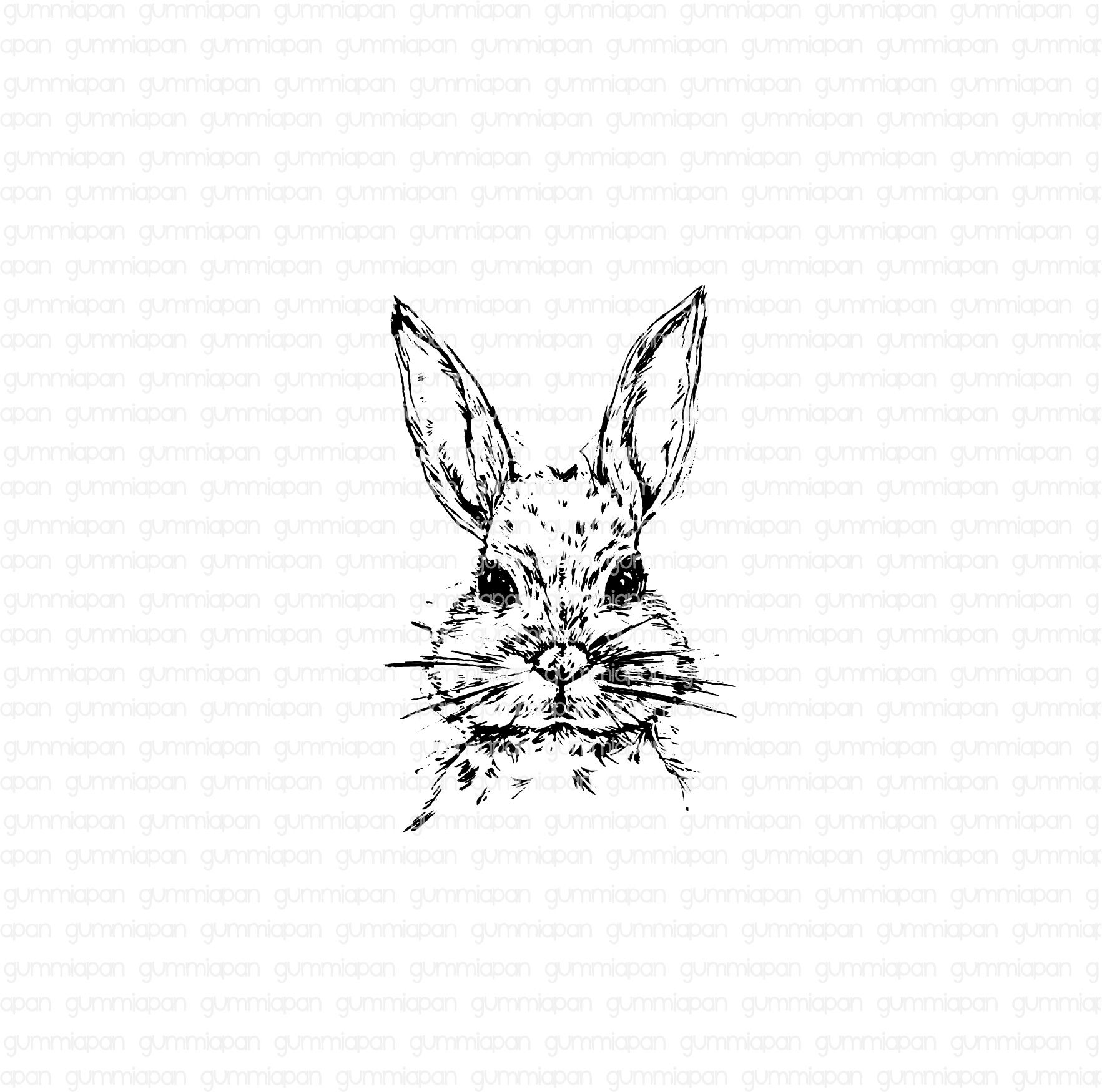Gummiapan - Sketched Rabbit - Meissa print
