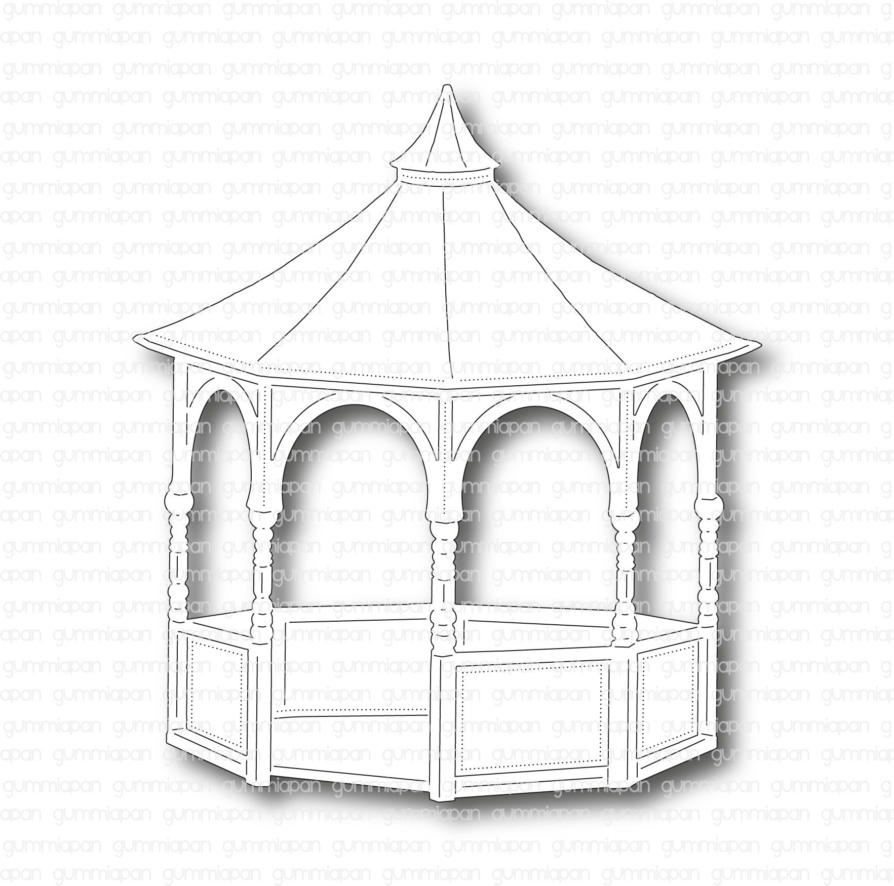 Gummiapan - Gazebo - Meissa print