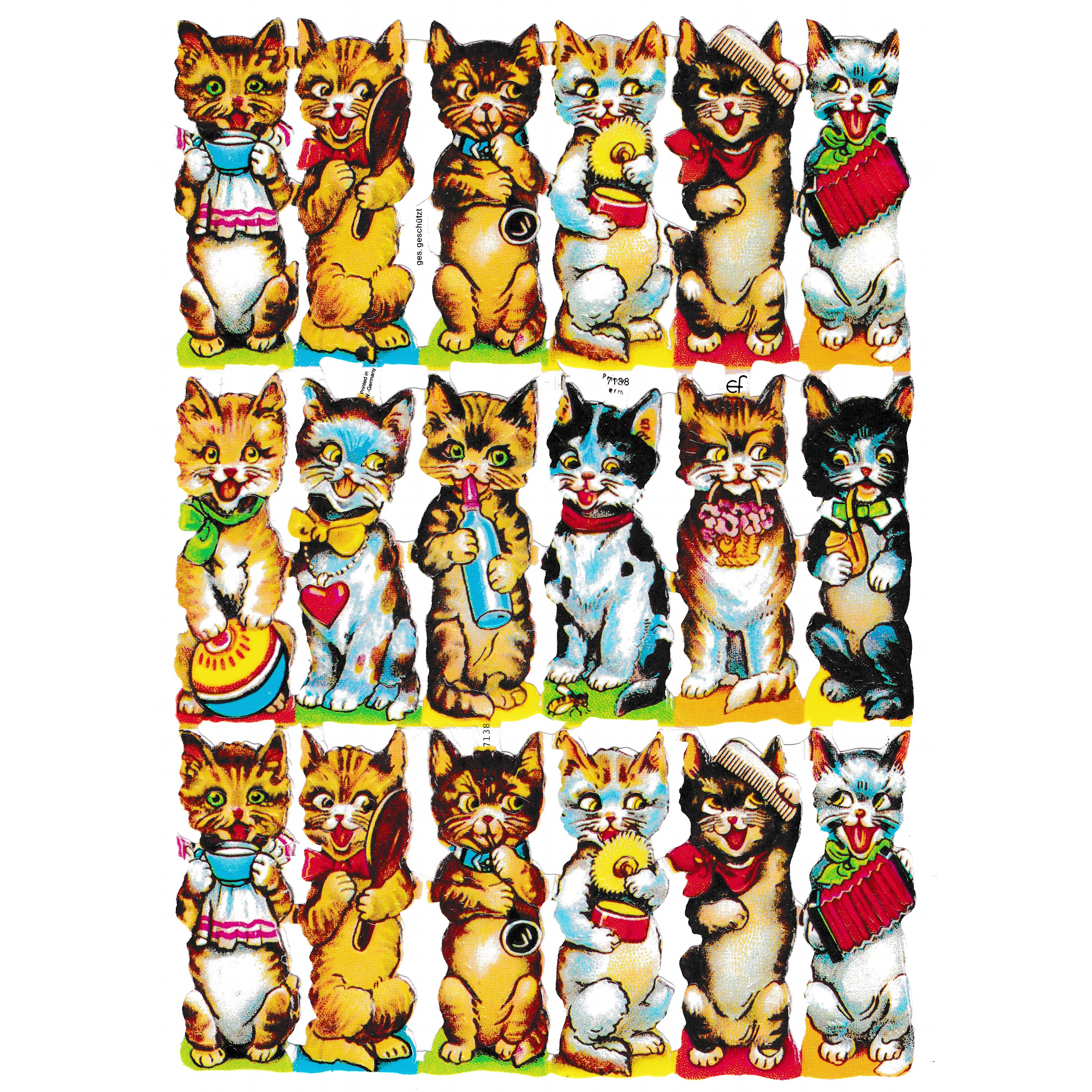 Die Cut Paper Scraps - Cats | 10 - Meissa print