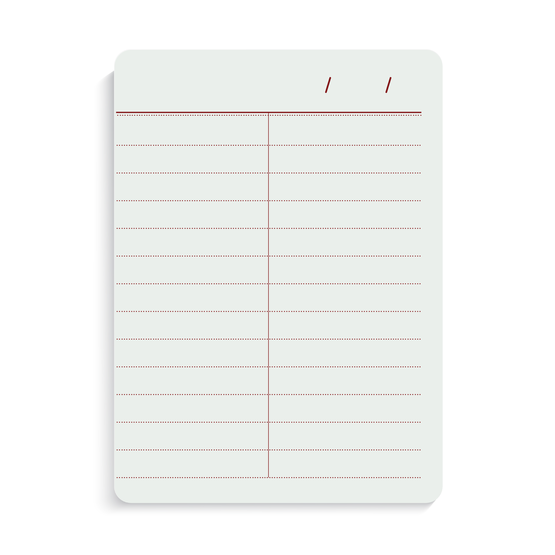 A7 Index Card - Vocabulary Cards - Meissa print