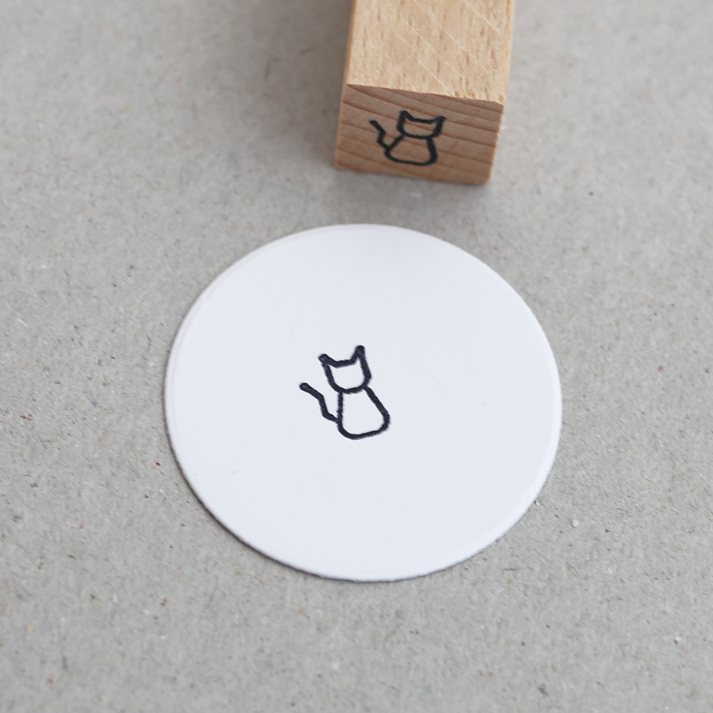 StampKitchen - Mini Rubber Stamp | Cat - Meissa print