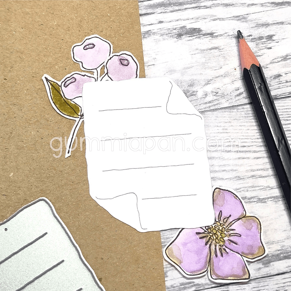 Gummiapan - Note with Folded Corners - Meissa print