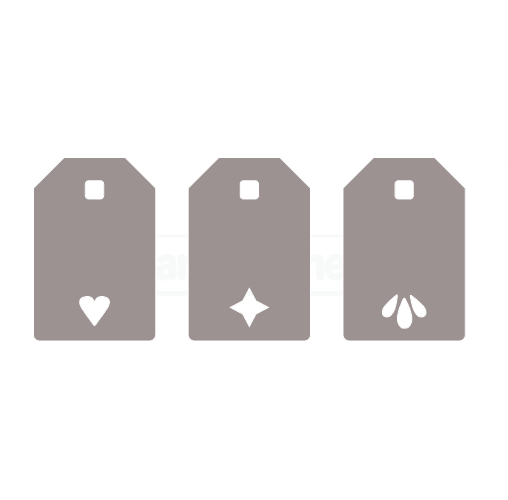 Stampkitchen - Three Little Tags | Cutting Dies - Meissa print