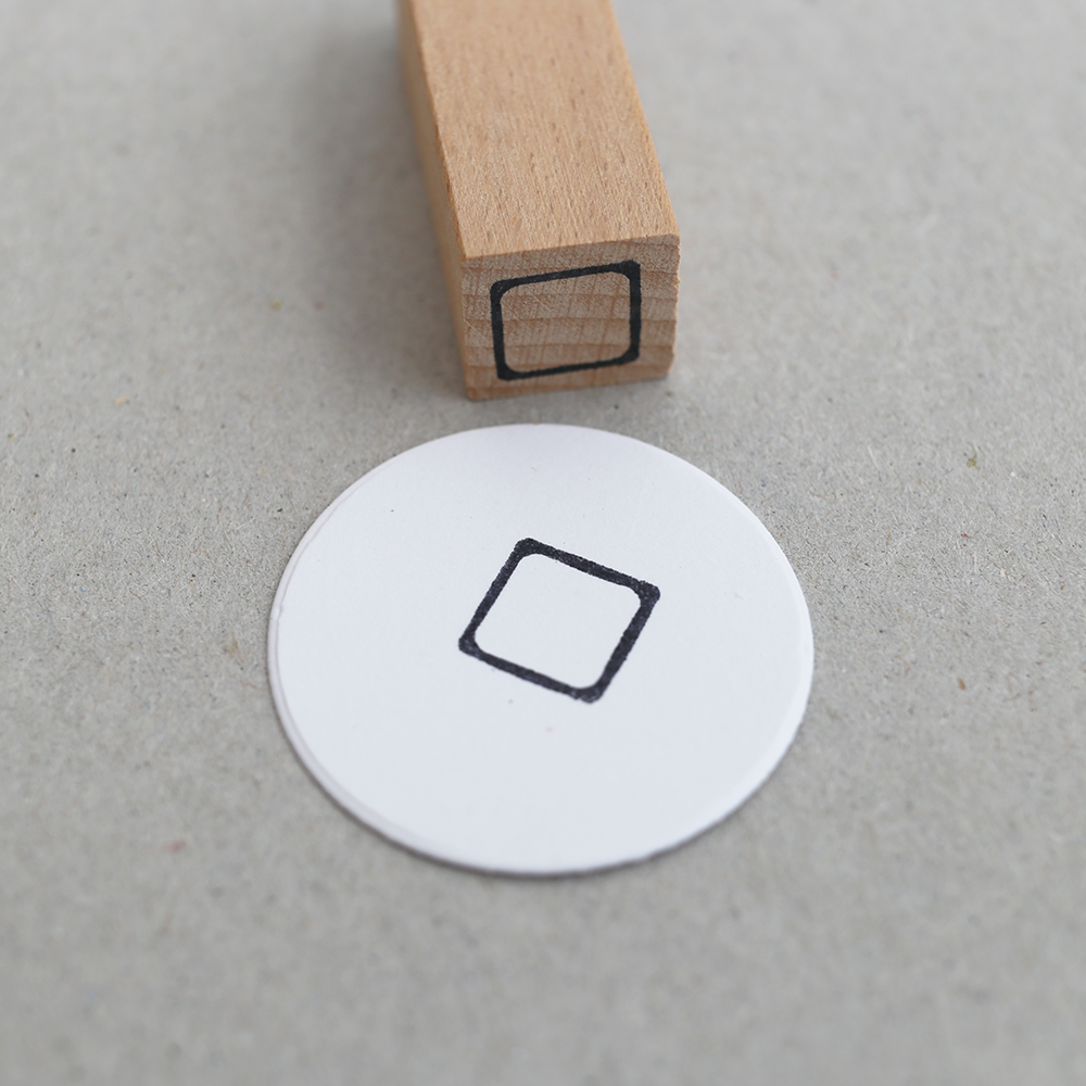StampKitchen - Mini Rubber Stamp | Square - Meissa print