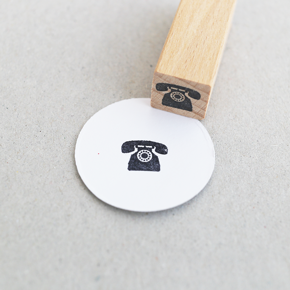 StampKitchen - Mini Rubber Stamp | Telephone - Meissa print