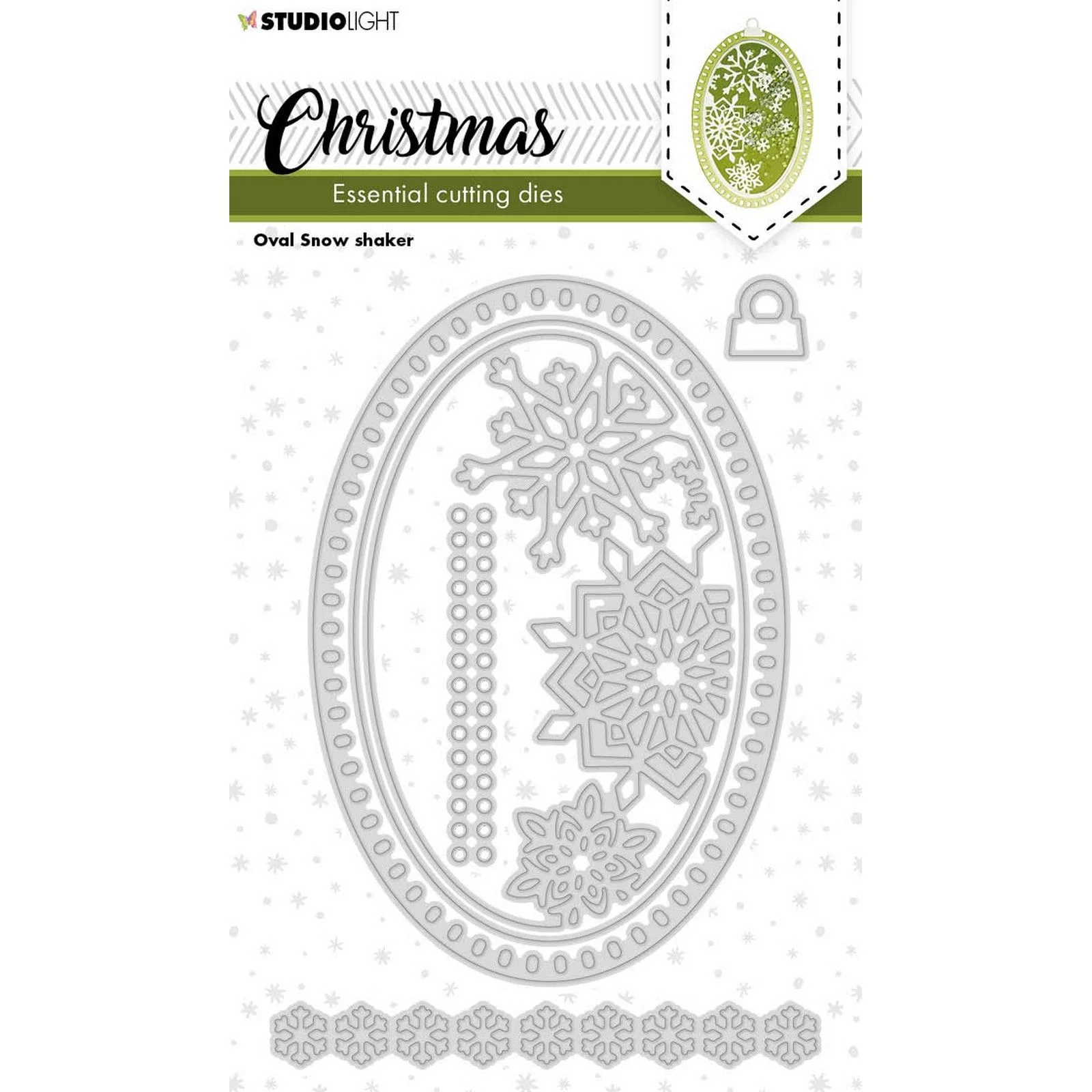 StudioLight - Christmas Oval Shaker Snow - Meissa print