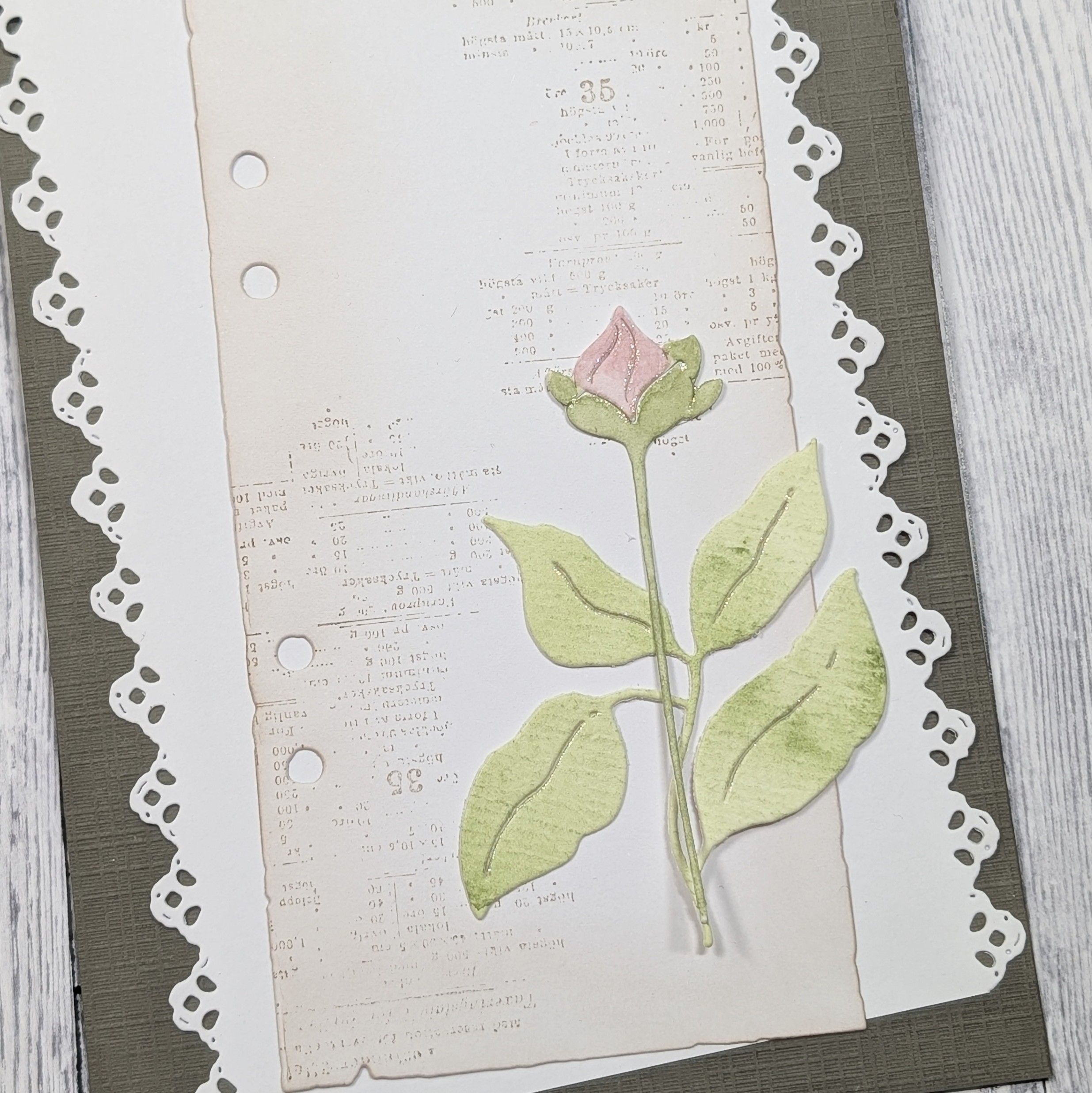 Gummiapan - Small Flower With Bud - Meissa print